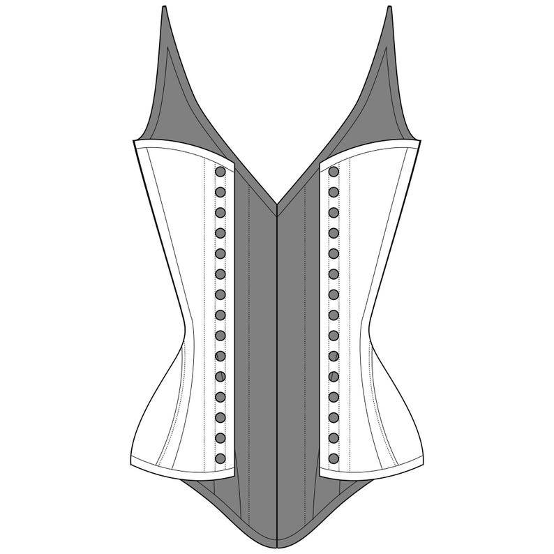Sparklewren 'butterfly' Winged Overbust Corset Digital Garment Pattern ...