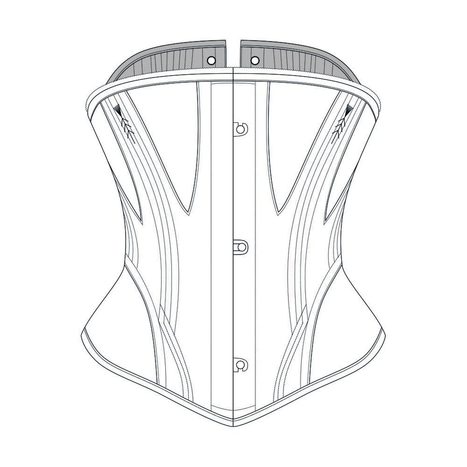 1860s Victorian Gored Corset PDF Pattern - Sizes 25-27" Waists ...