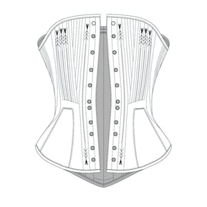 1860s Victorian Gored Corset PDF Pattern - Sizes 29-31" Waists ...