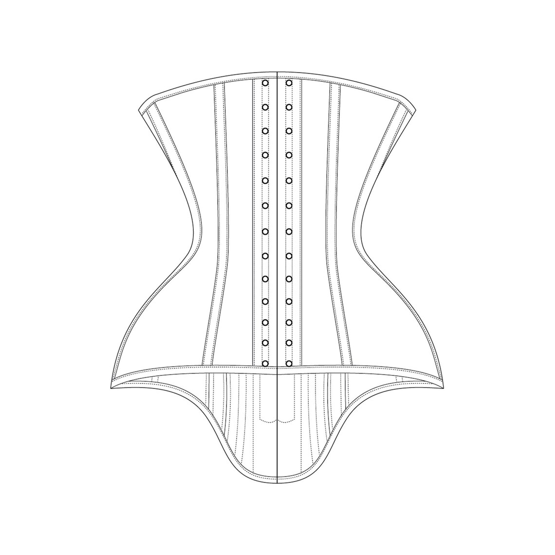 1900s Midbust Edwardian 4 Panel Corset PDF Pattern - Original ...