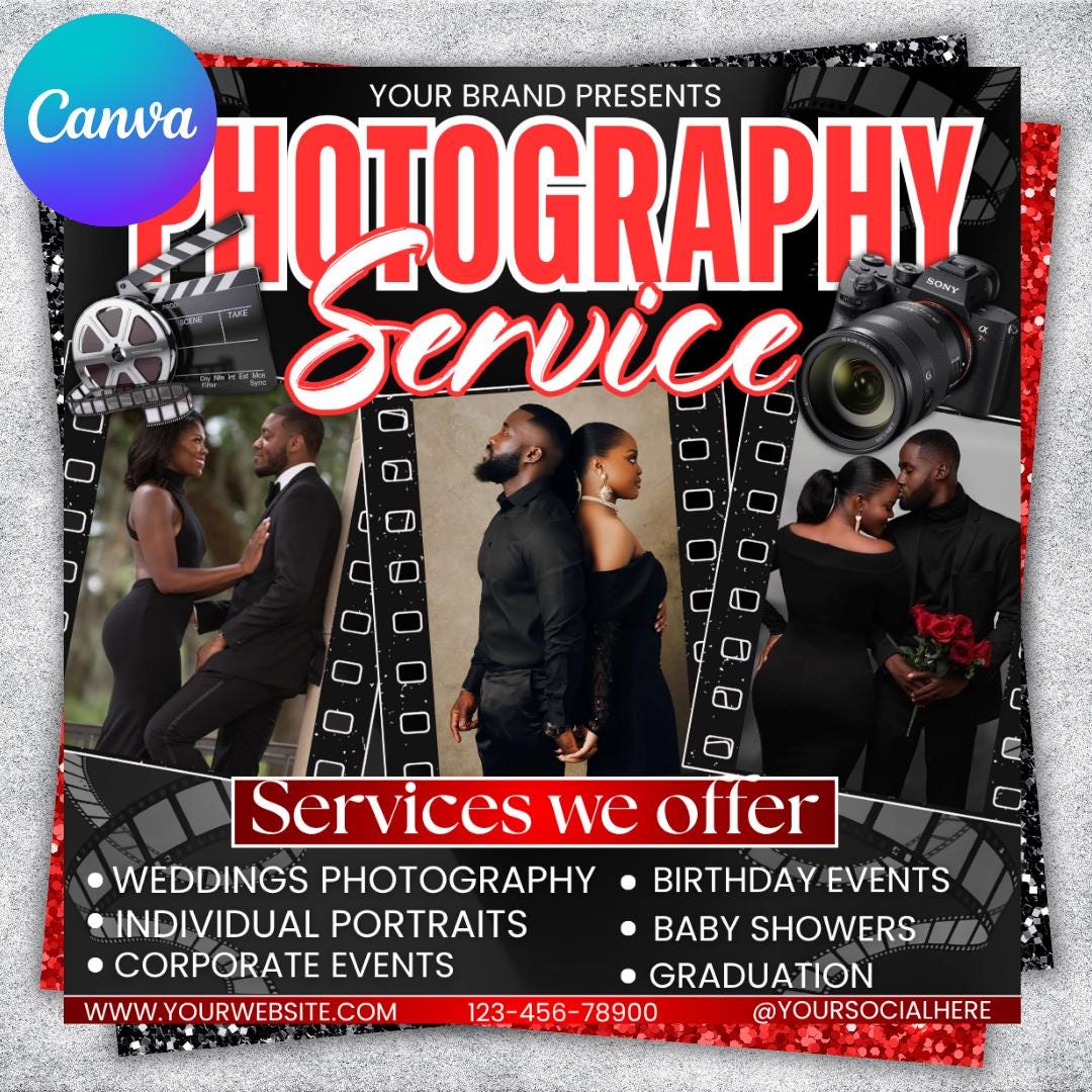 Photography Services Flyer, Professional Photographer Flyer ...