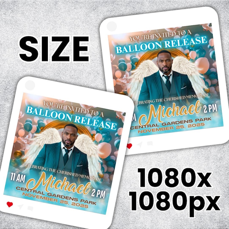 Memorial Balloon Release Flyer | Funeral Flyer | Memorial Flyer | RIP ...