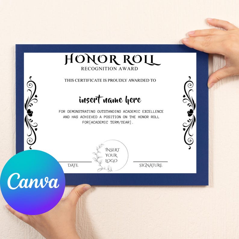 Printable Honor Roll Certificates, Certificate of Honor Template ...