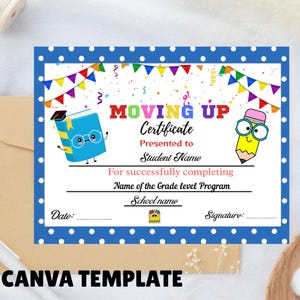 Editable Preschool Moving up Certificate, Prek Moving up Certificate ...