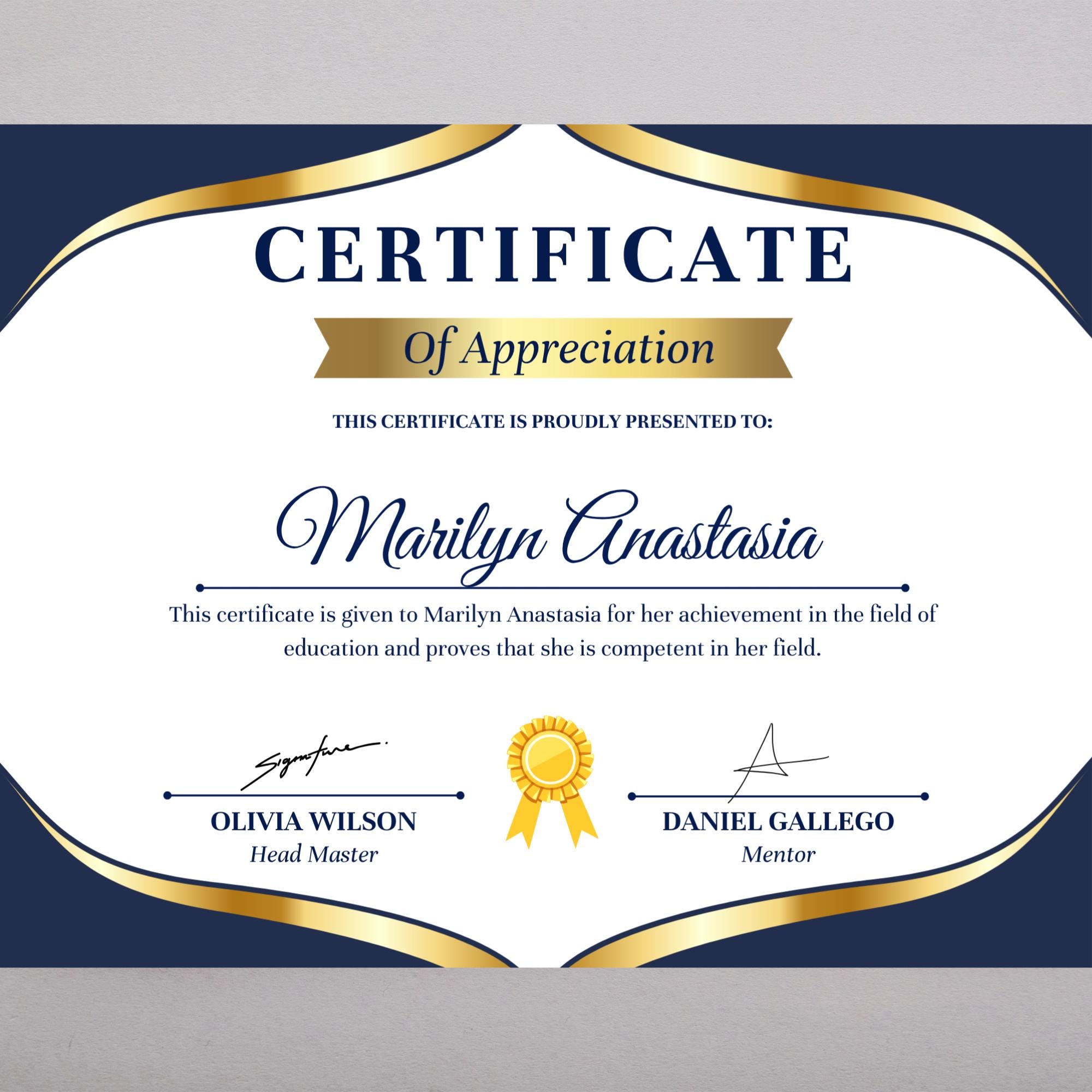 Editable Certificate of Appreciation Template Canva | Printable Award ...