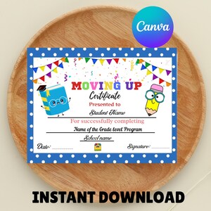 Editable Preschool Moving up Certificate, Prek Moving up Certificate ...
