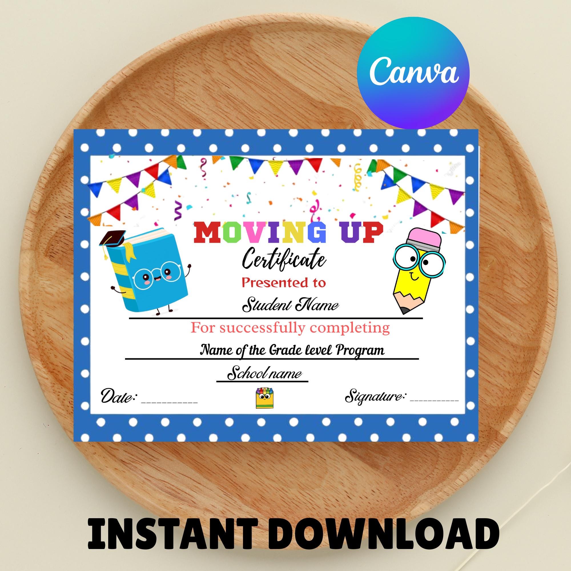 Editable Preschool Moving up Certificate, Prek Moving up Certificate ...