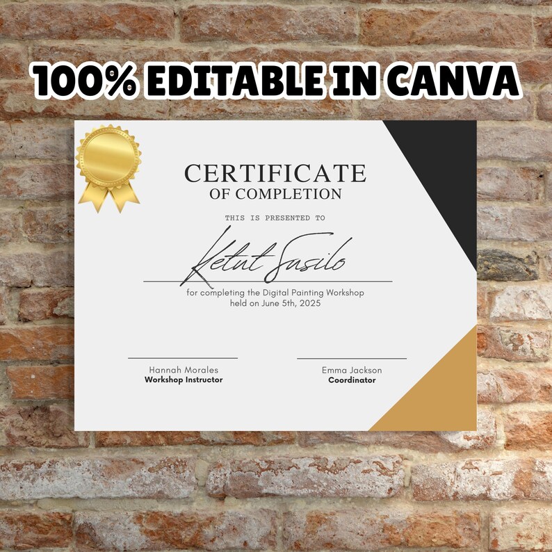 Certificate of Completion Diy Template, Print Yourself Certified Beauty ...