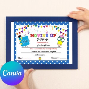Editable Preschool Moving up Certificate, Prek Moving up Certificate, Preschool Graduation ...