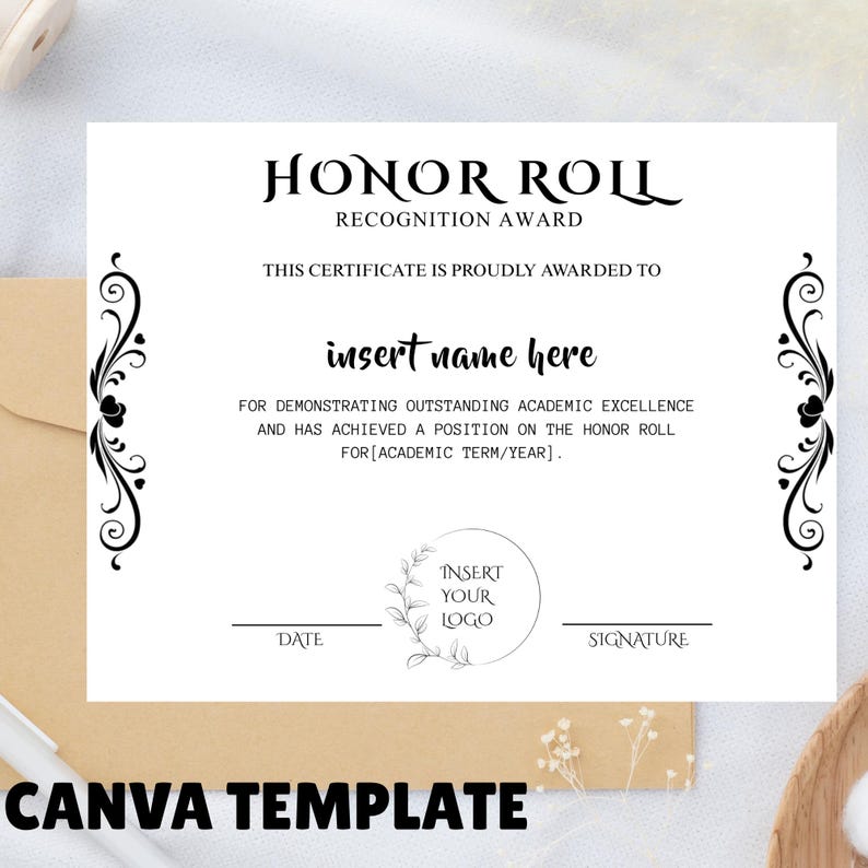 Printable Honor Roll Certificates, Certificate of Honor Template ...
