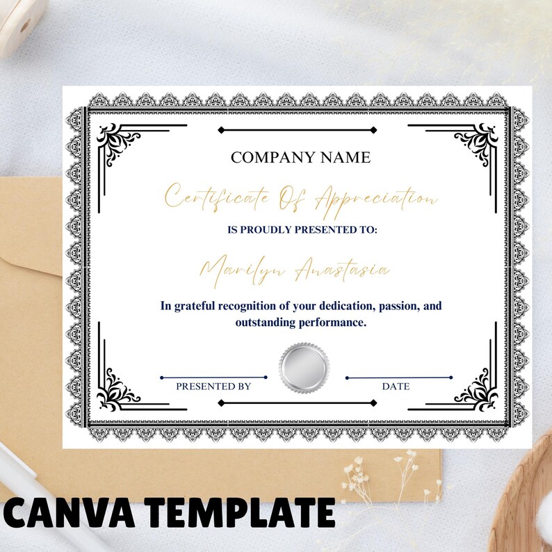 Certificate Template of Appreciation | Achievement | Volunteer | Thank ...