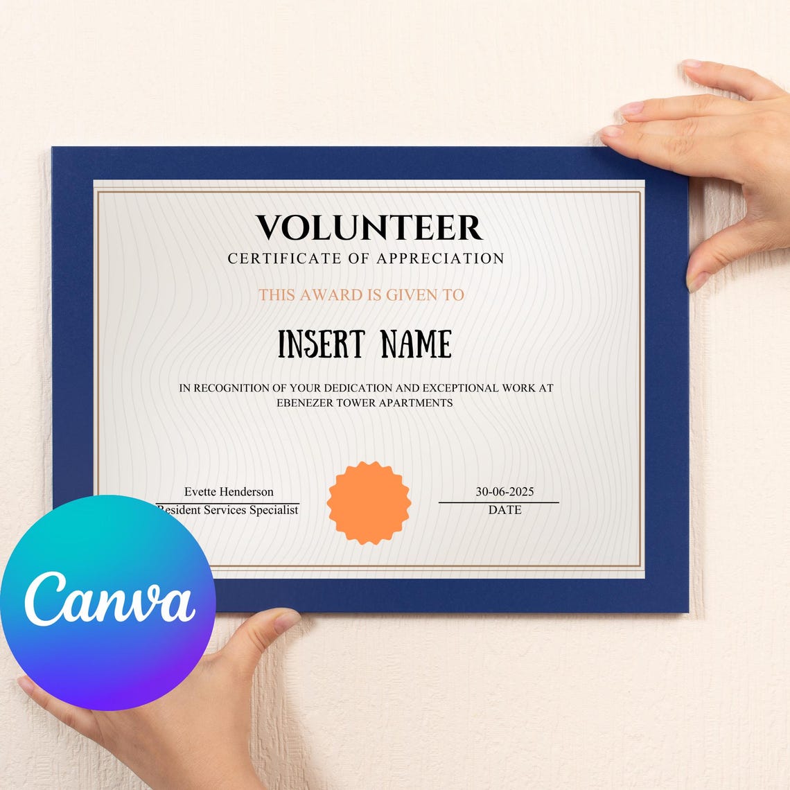 Editable Volunteer Certificate of Completion, Training Certificate ...