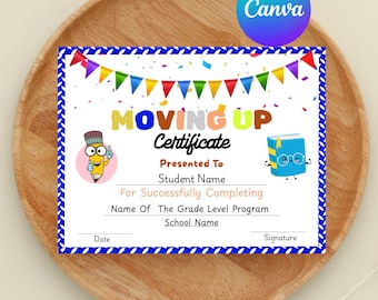 Editable Preschool Moving up Certificate, Prek Moving up Certificate ...