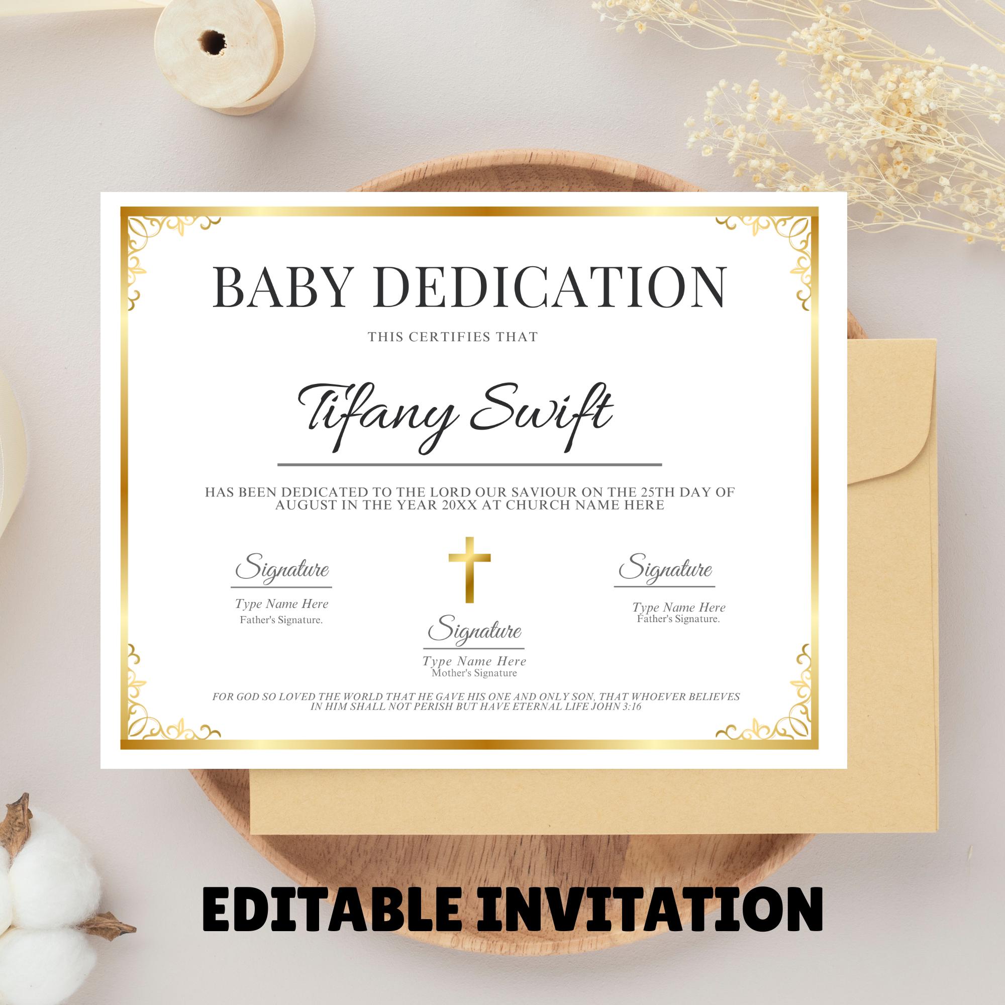 Church Dedication Ceremony Invitation Letter