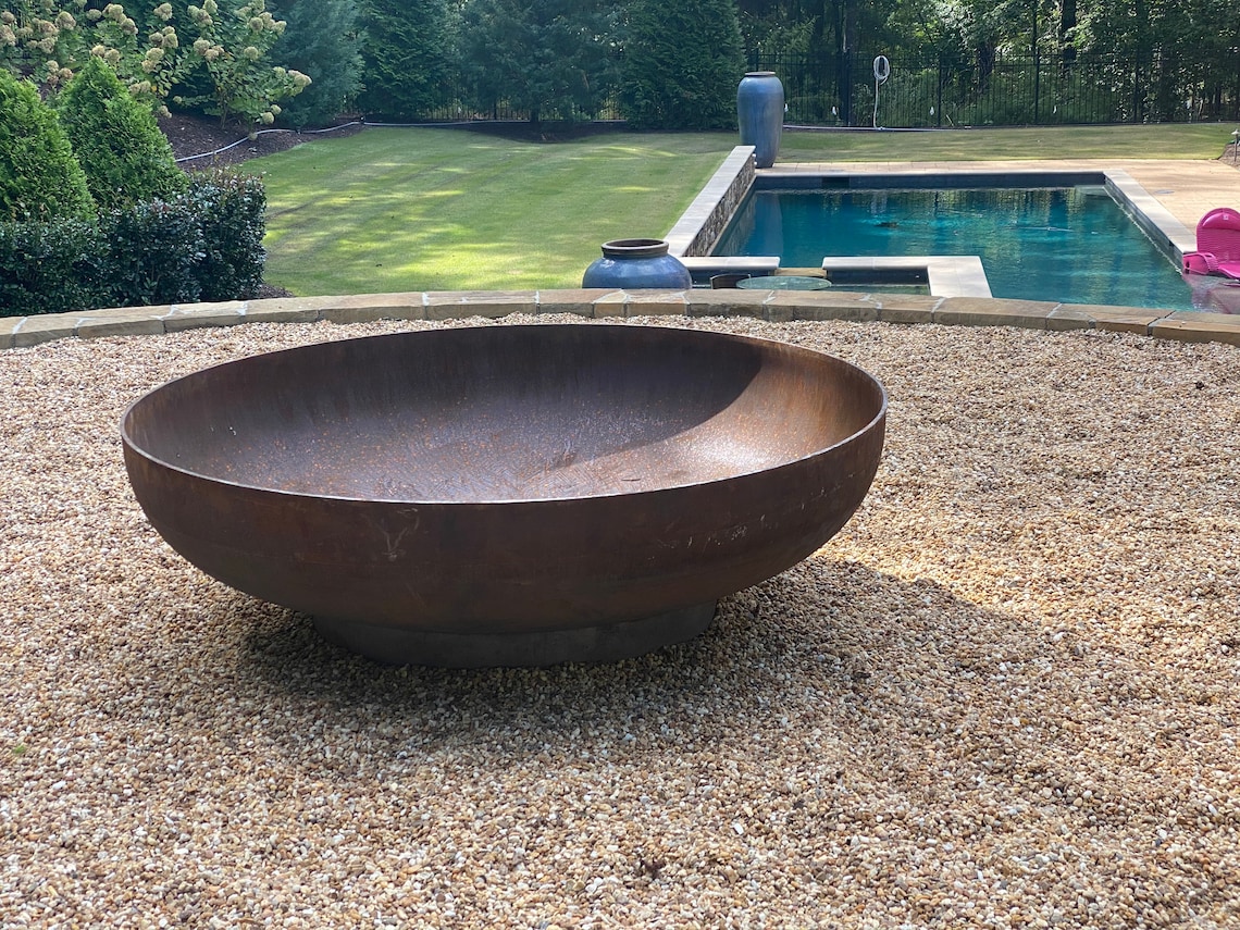 Metal Fire Pit Huge Fire Pit Large Fire Pit Backyard Outdoor Fire Place ...