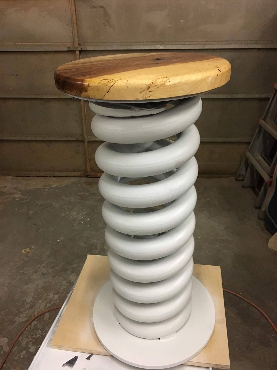 Coil Spring Bar Stool Swivel Seat in Steel, Wood, or Upholstered With ...