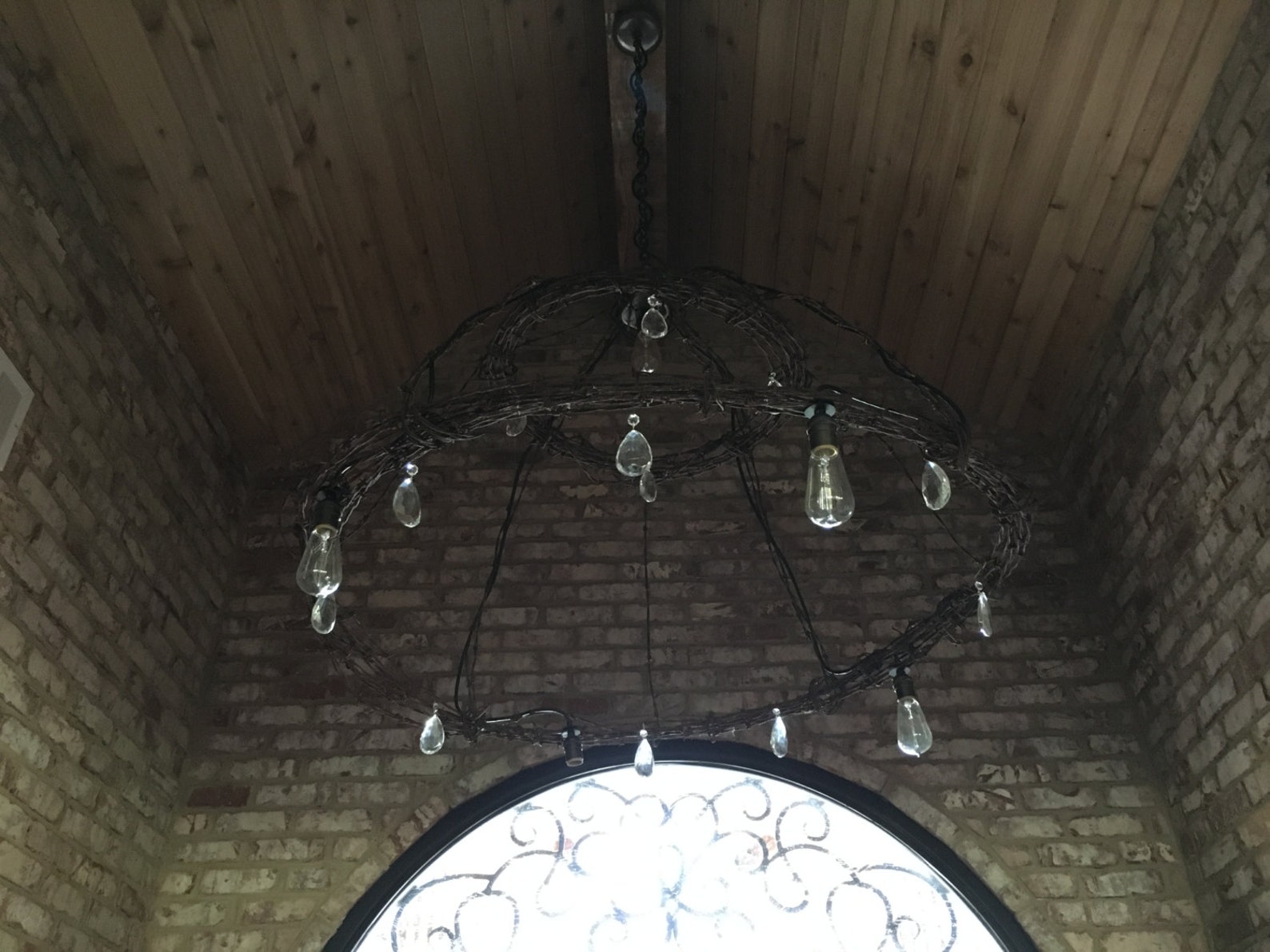 Barbed Wire Chandelier Light Fixture - Etsy