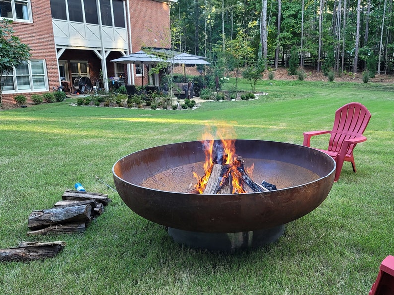Metal Fire Pit Huge Fire Pit Large Fire Pit Backyard Outdoor Fire Place ...