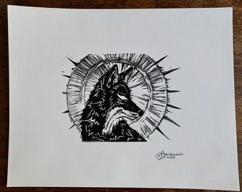 Catnip Cloud 8x10 Original Linocut Print - Etsy