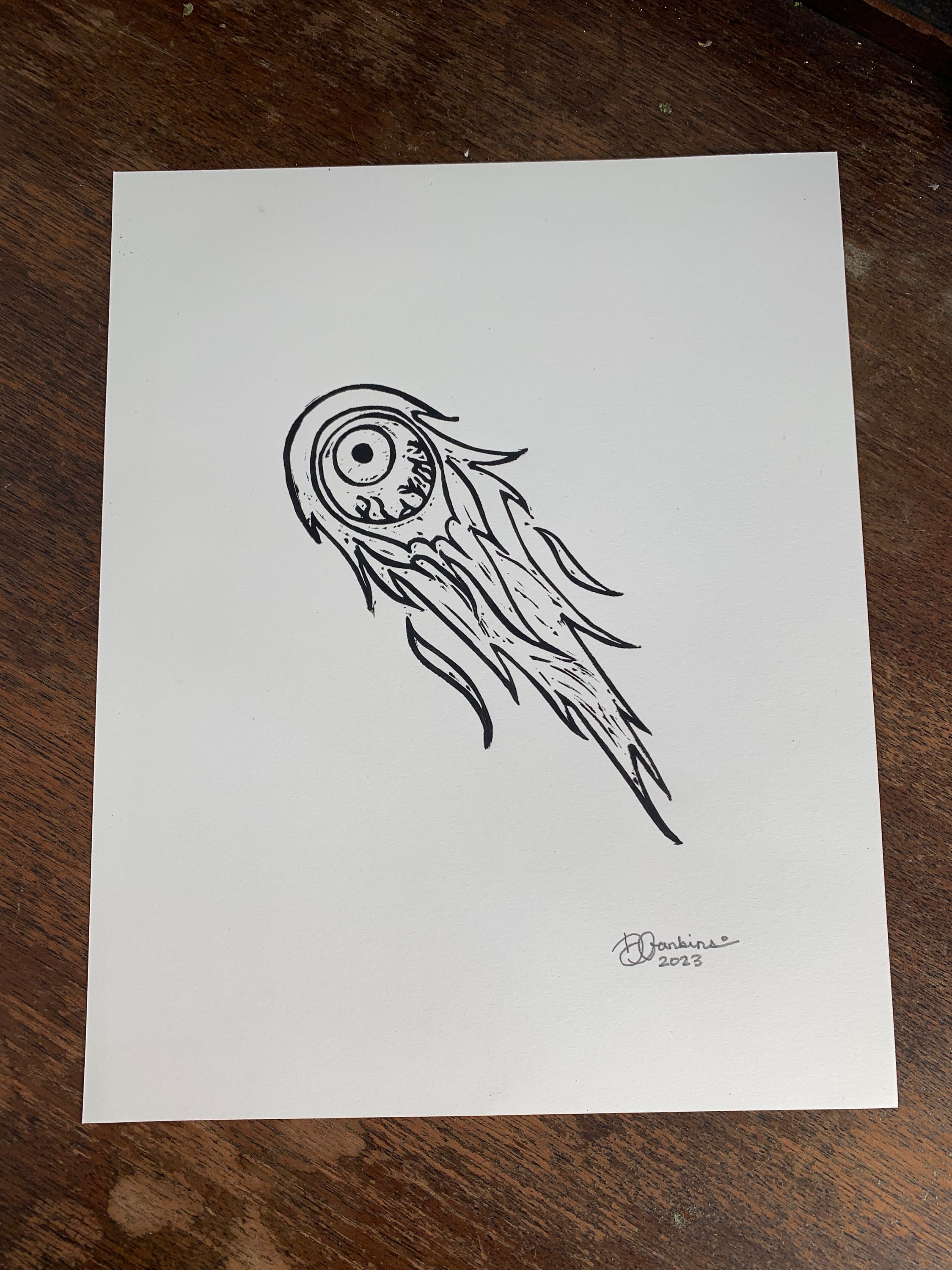 The Cosmic Eye : Original Linocut Print - Etsy