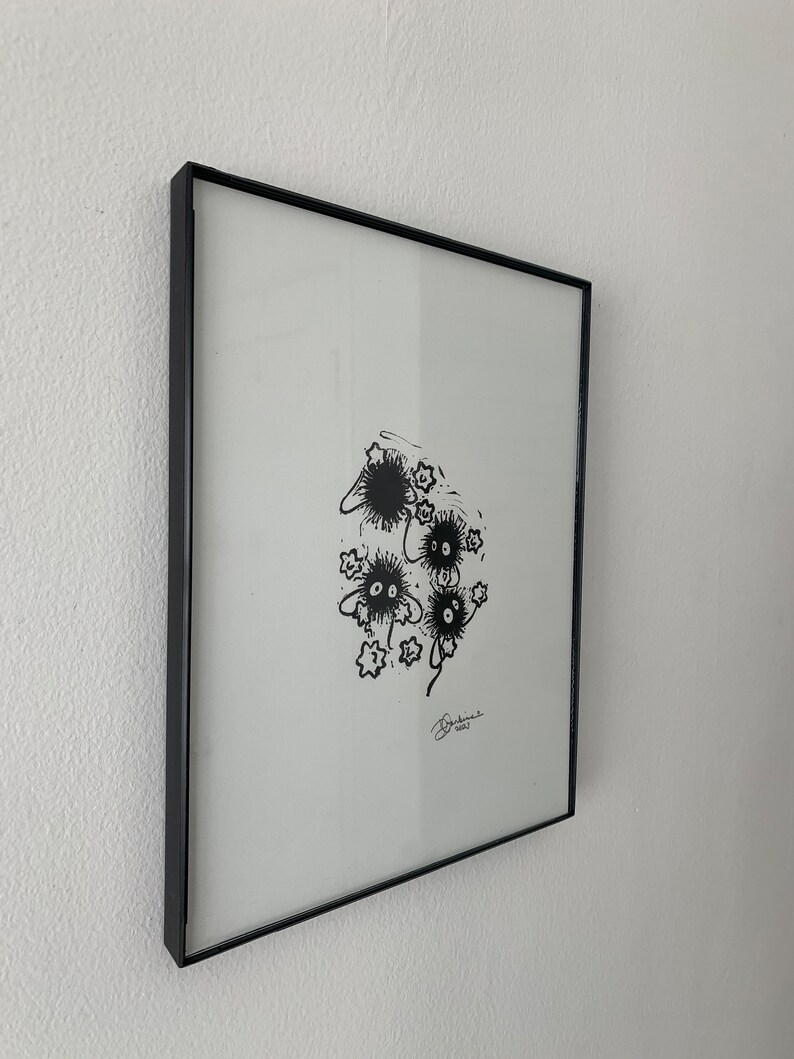 Soot Sprites / Susuwatari : Original Linocut Print - Etsy