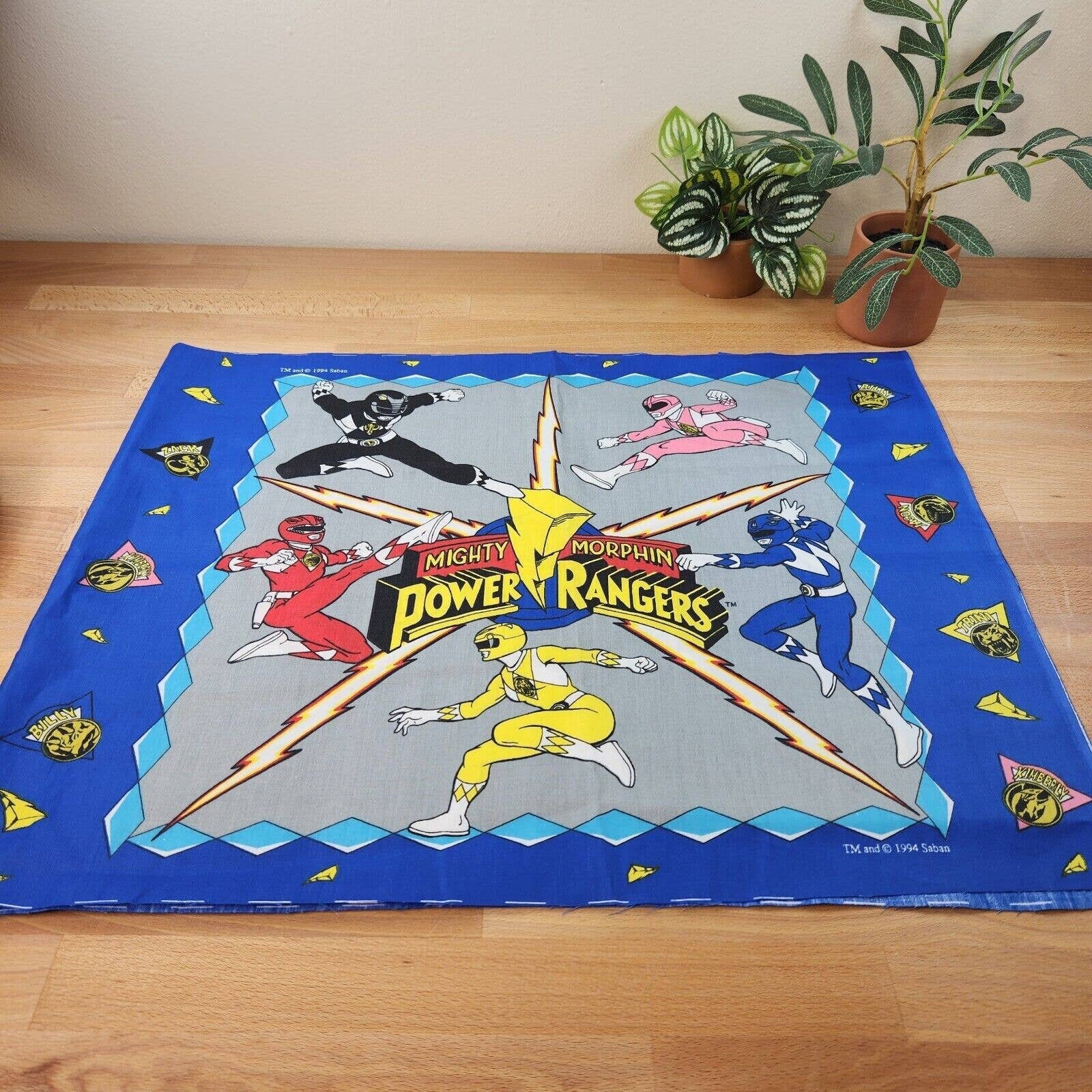 Vintage 1994 Might Morphin Power Rangers Fabric Pillow Panel - Etsy