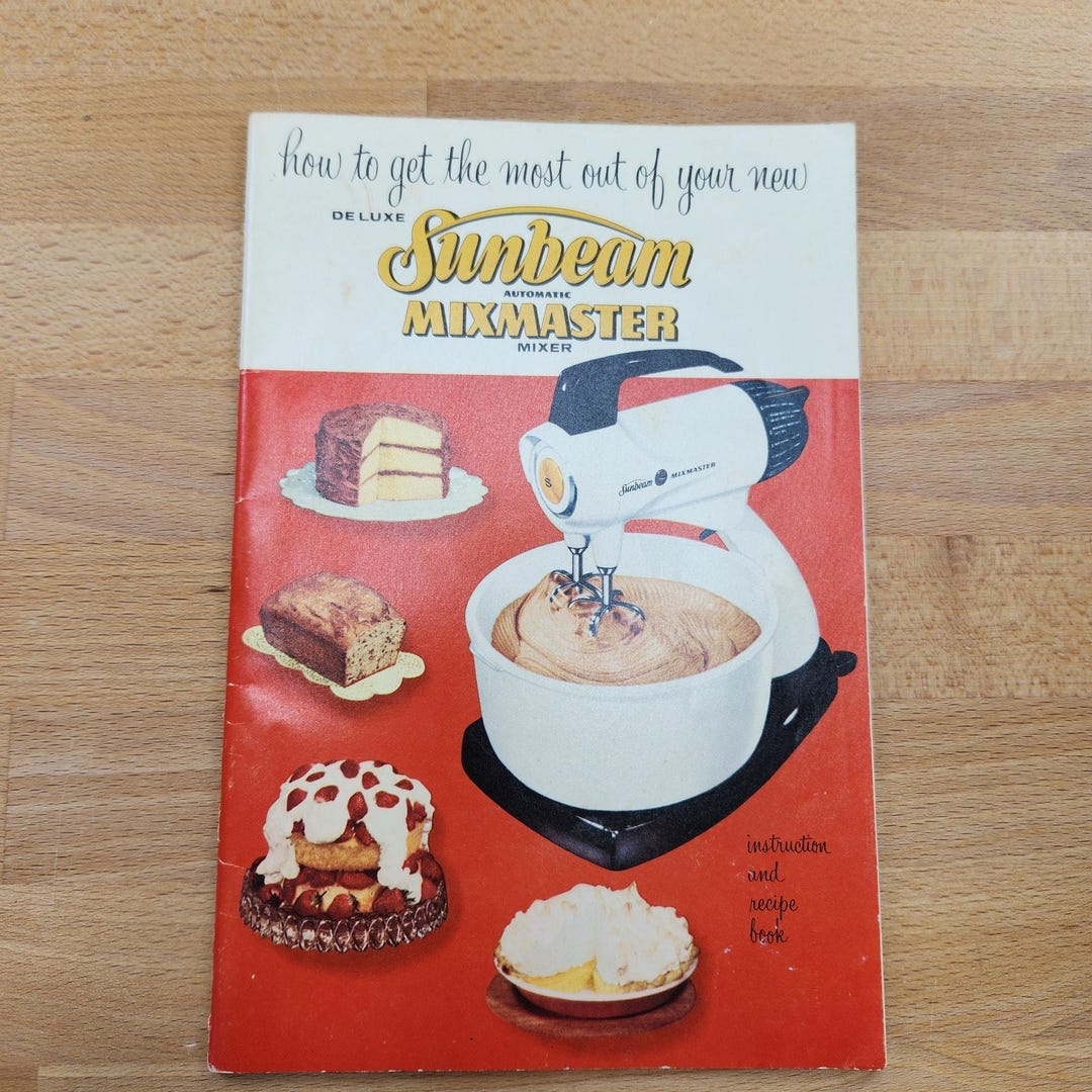 Vintage 1950s Sunbeam Mixmaster Recipe Booklet - Etsy