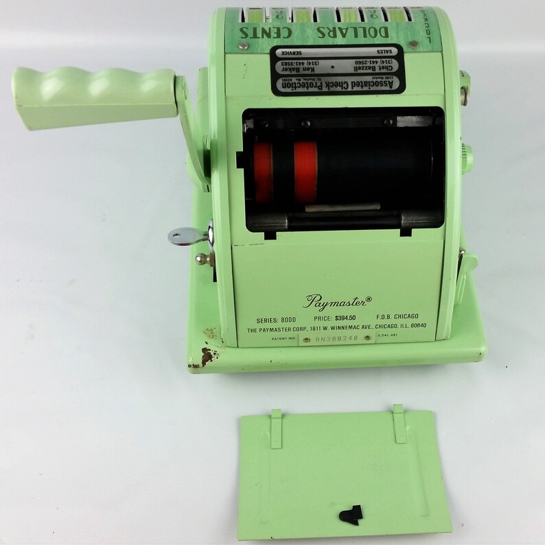 Vintage Mint Green Paymaster Payroll Check Printing Machine | Etsy
