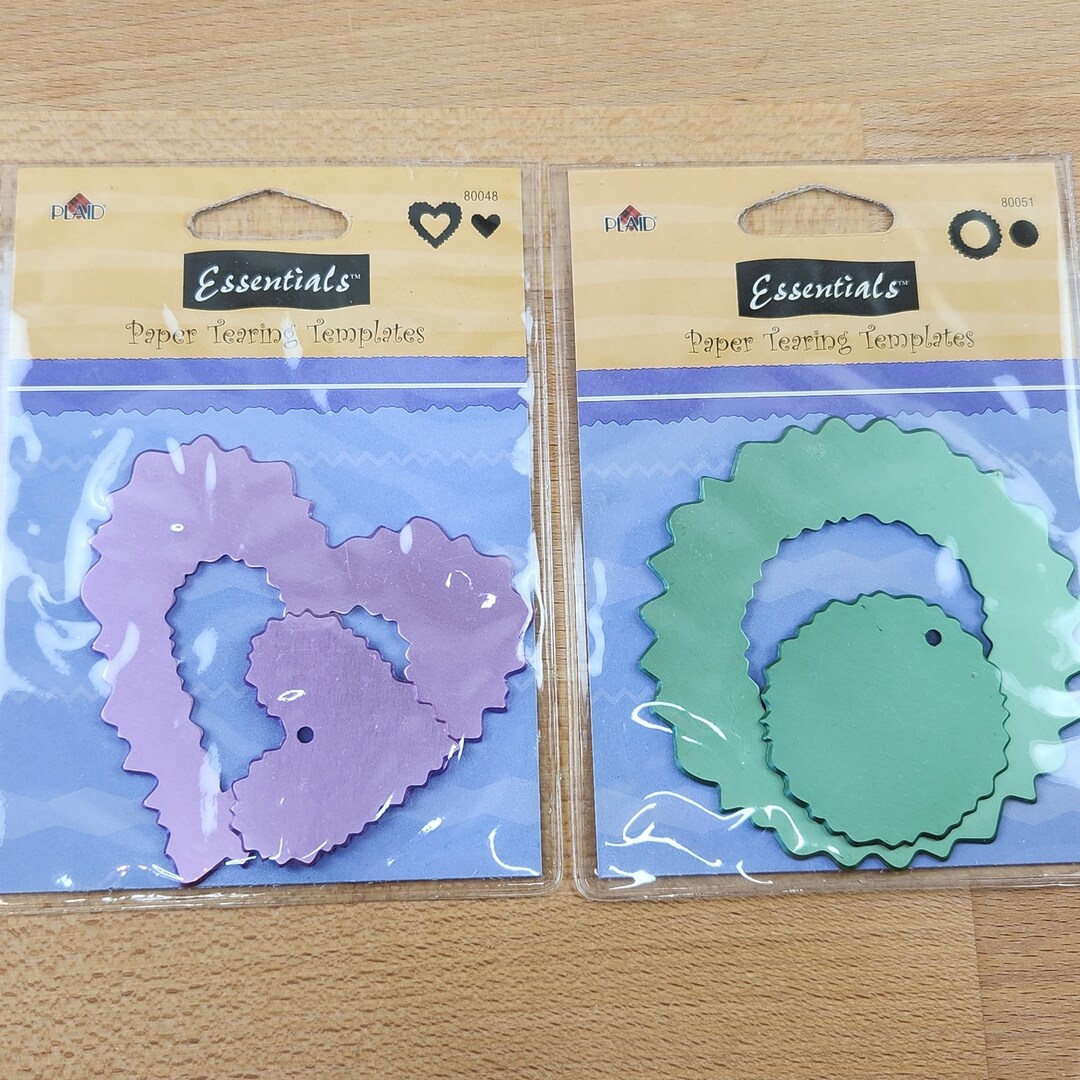 Plaid Essentials Paper Tearing Templates Heart Circle Scrapbooking ...