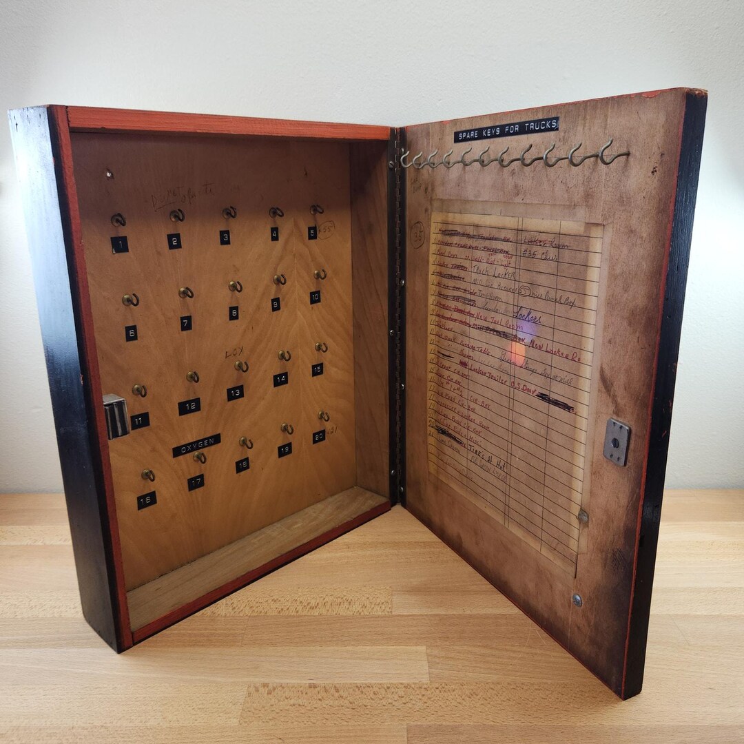 Vintage Mid Century Key Cabinet - Etsy
