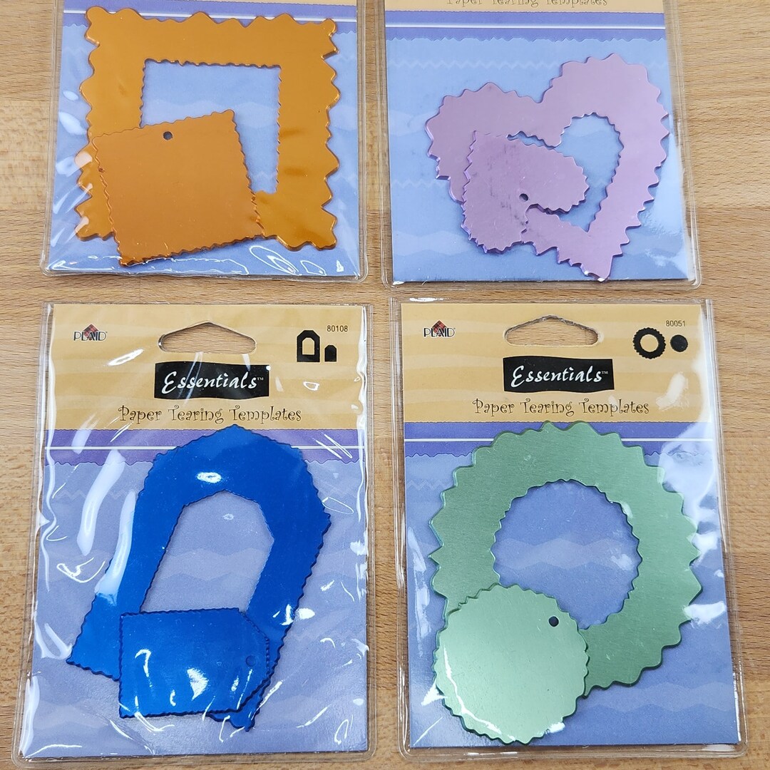 Plaid Essentials Paper Tearing Templates Heart Circle Scrapbooking ...