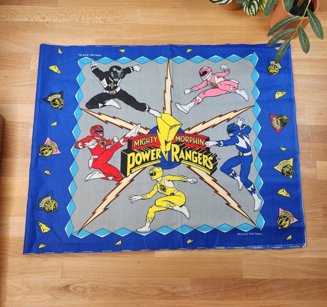 Vintage 1994 Might Morphin Power Rangers Fabric Pillow Panel - Etsy