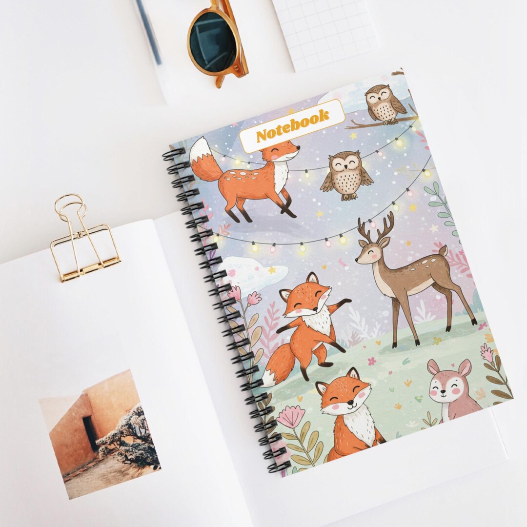 Woodland Creatures Spiral Notebook | Fox & Friends - Etsy
