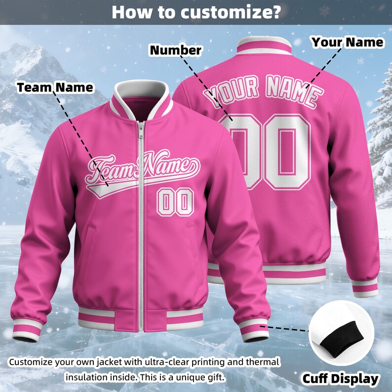 Personalized Varsity Jacket: Custom Baseball Letterman Jacket Warm ...