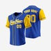 Custom Blue and Yellow Baseball Jersey | Personalized Heat Press or ...