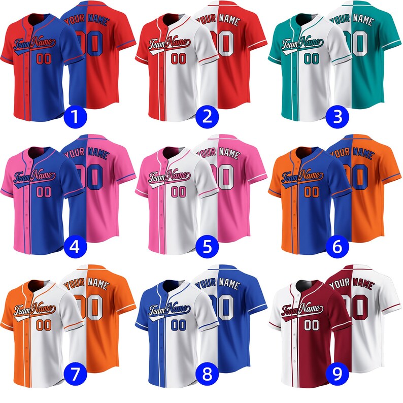Custom Red White Baseball Jersey for Adults Youth - Personalized Heat ...