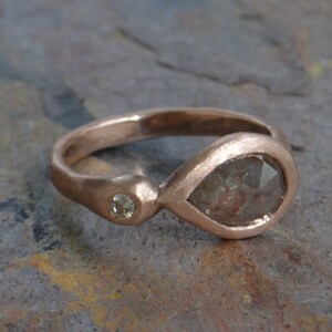 Rose Cut Diamond Engagement Ring Handmade Recycled Rose - Etsy