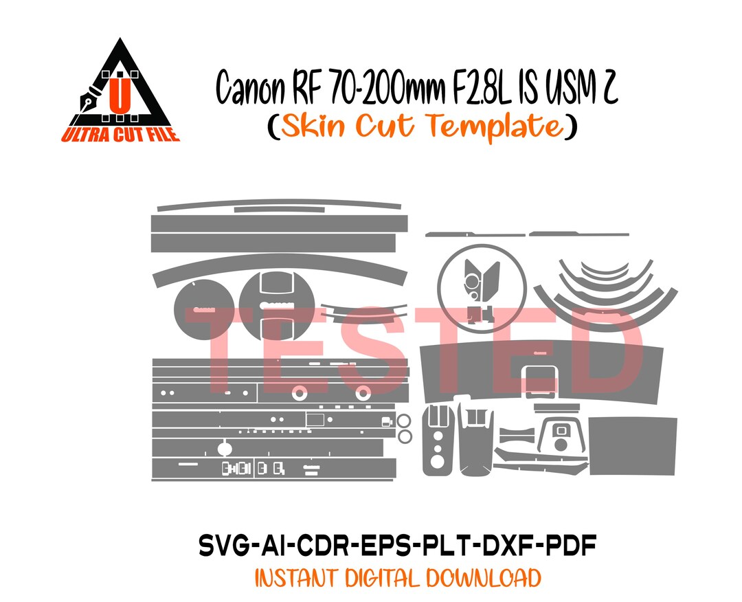 Canon RF 70 200mm F2.8L IS USM Z 2024 Skin Vector Template File Skin ...