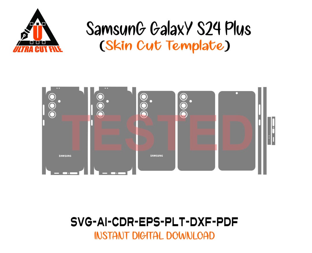 Samsung Galaxy S24 Plus Skin Template Vector Skin Layout Skin Die Cuts ...