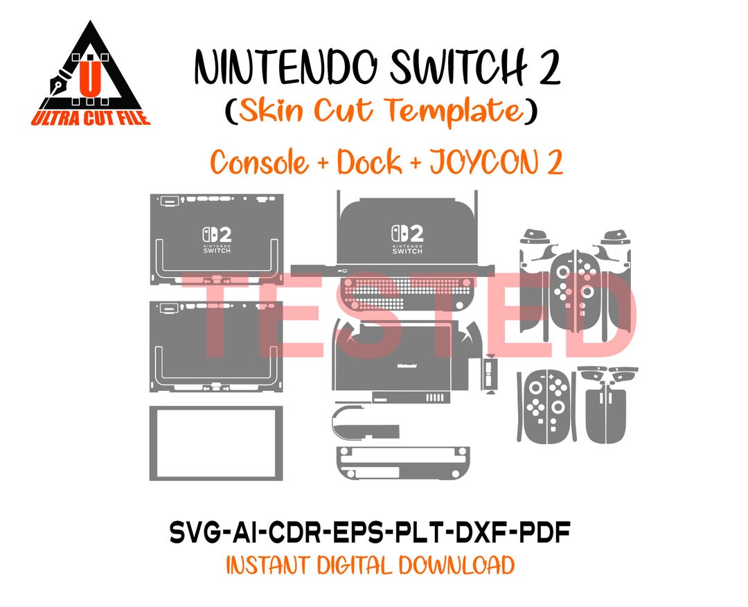 Nintendo Switch 2 Skin Vector Template Skin Cut File - Etsy