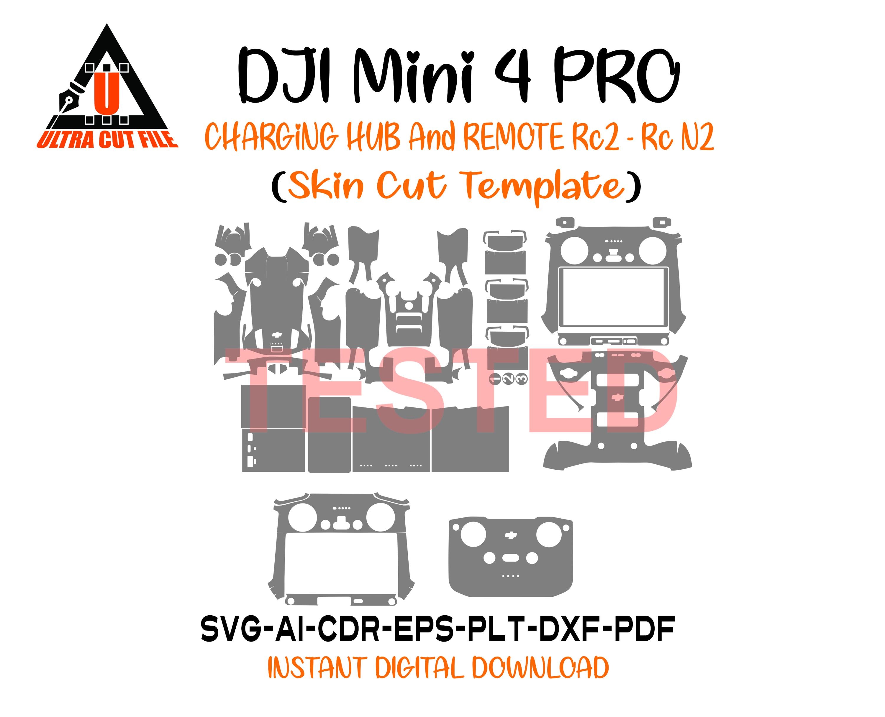 Dji Mini 4 Pro Skin Vector Template File Skin Die Cut Layout Charging ...