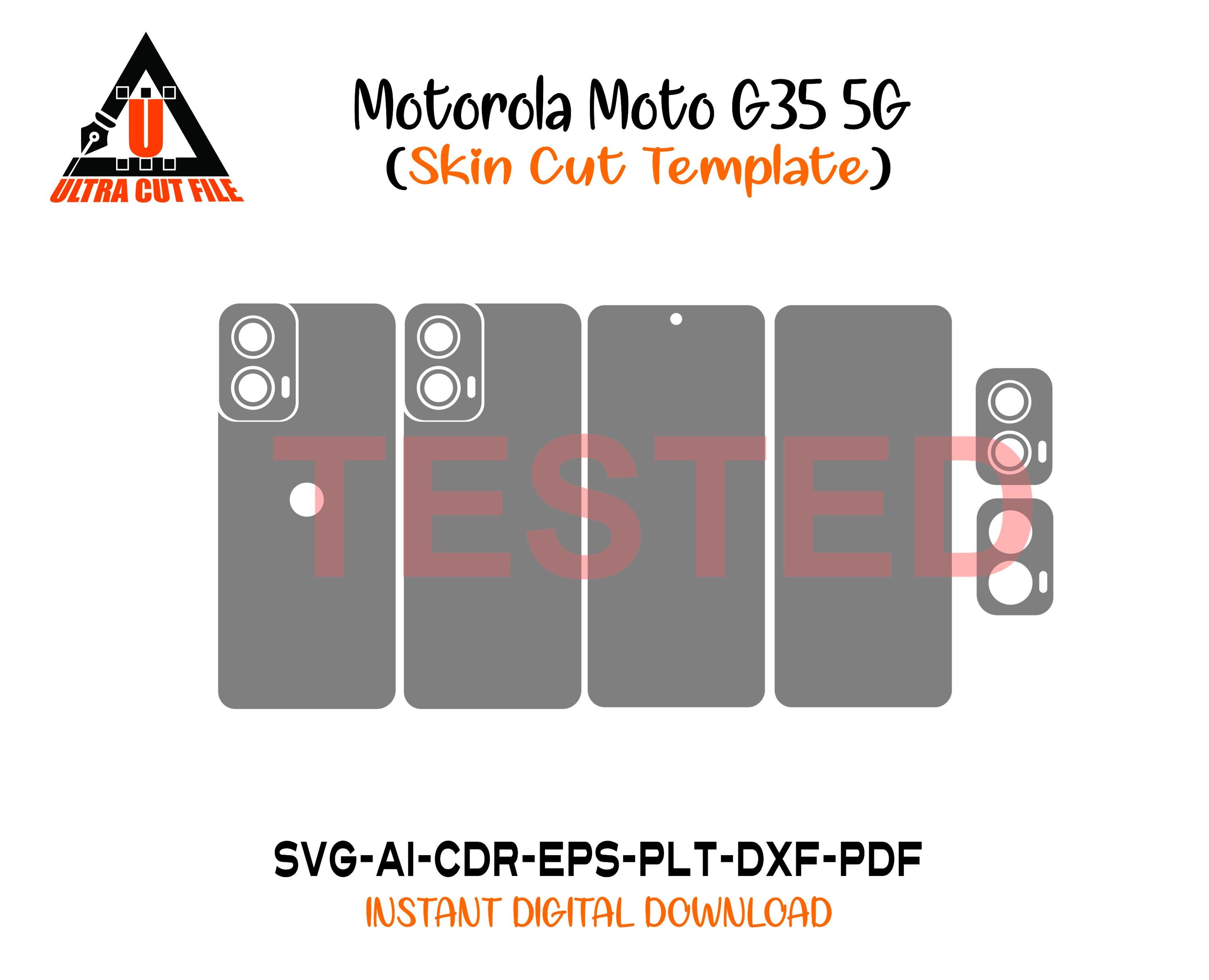 Motorola Moto G35 5G Skin Vector Template File Skin Die Cut Layout Back ...