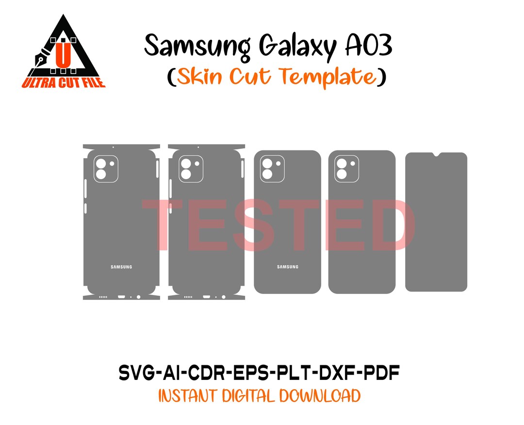 Samsung Galaxy A03 Skin Vector Template File Skin Die Cut Layout ...