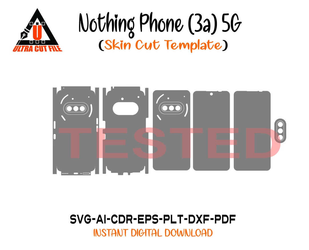 Nothing Phone (3a) 5G Skin Vector Template File Skin Die Cut Layout ...