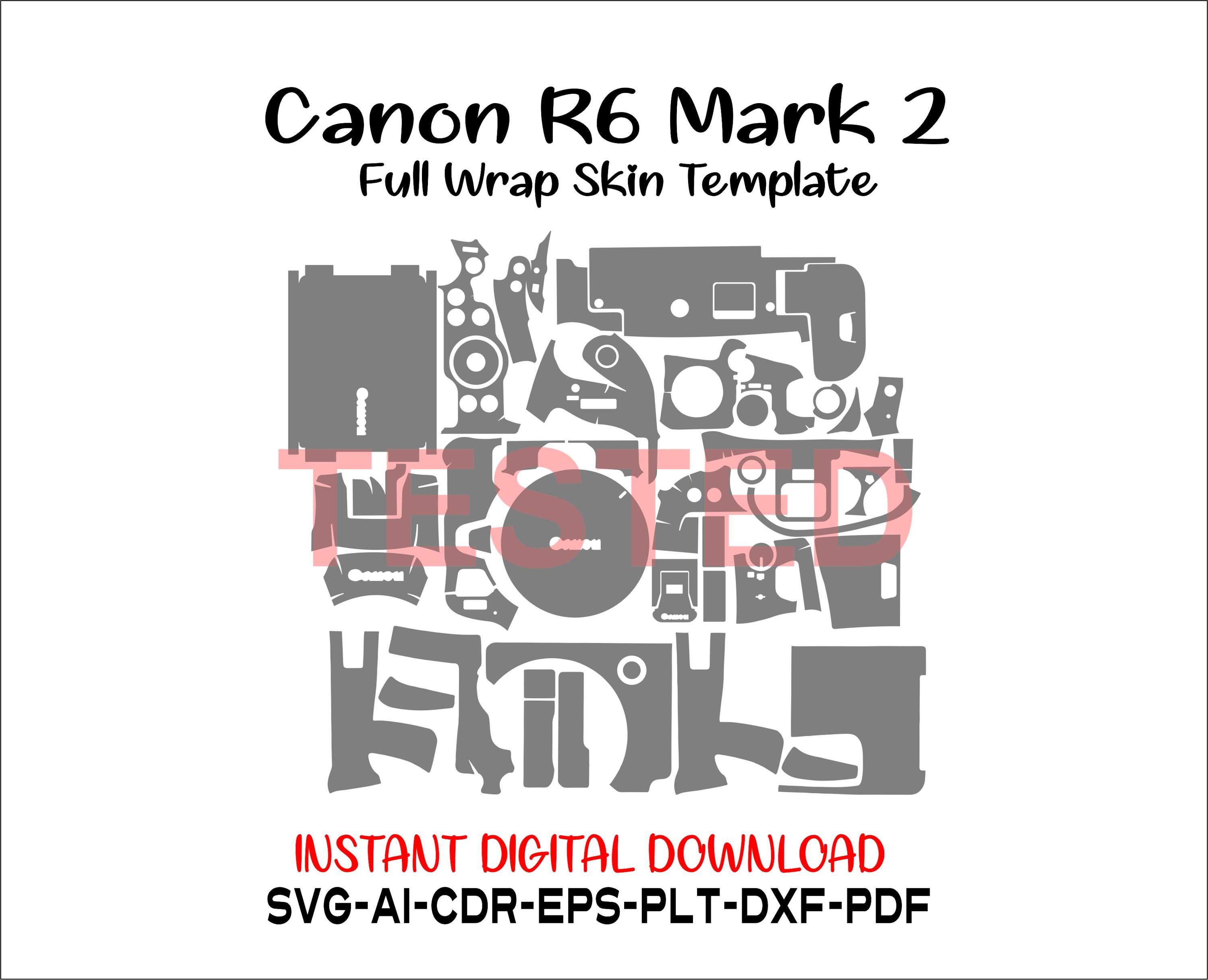 Canon R6 Mark II Skin Template Vector Skin Die Cuts Skin Layout Skin ...