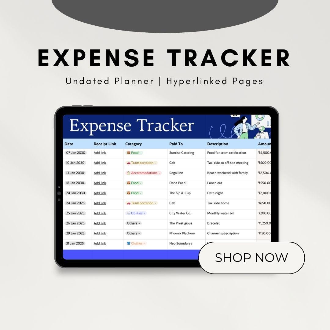 Printable Expense Tracker PDF – Monthly Budget Sheet | Personal Finance ...