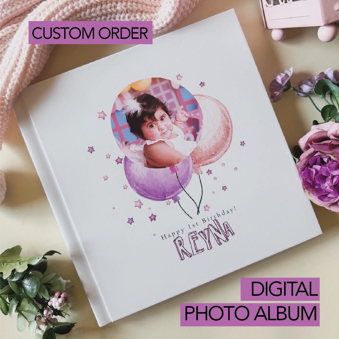 Baby Photo Book Template | Photo Album Template | Printable | Custom ...