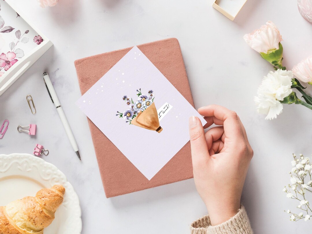 You Are so Loved Card | Printable Floral Card | Handwritten Note Style ...