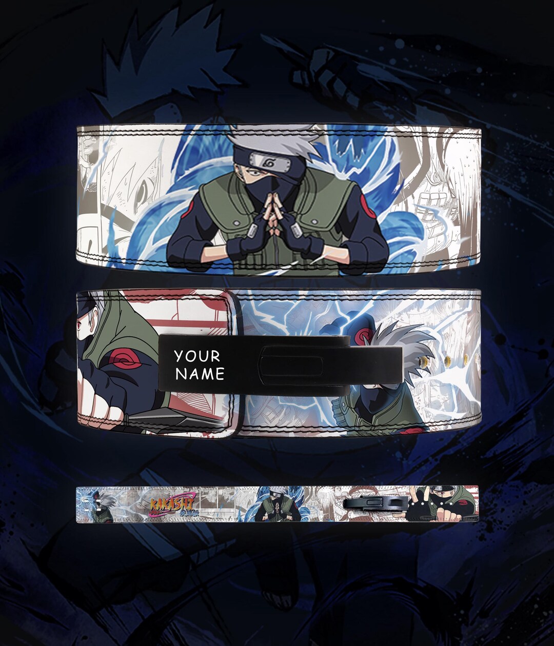 Naruto Kakashi Hatake Anime Lever Lifting Belt Weightlifting Anime Belt ...