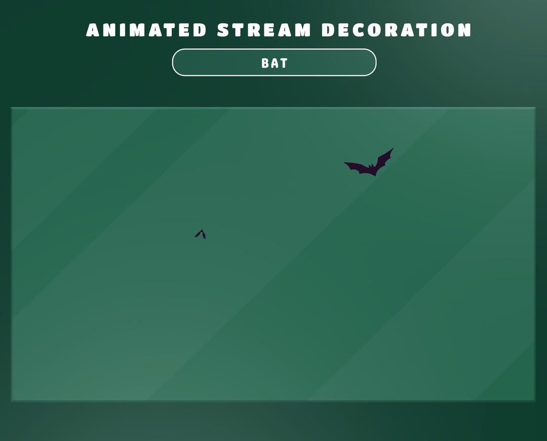 Bat Animated Stream Decoration, Overlay for Twitch Youtube, OBS Overlay ...